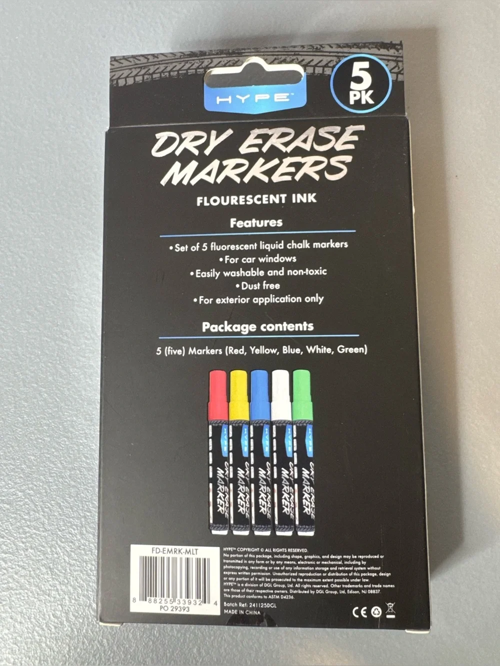 Hype | Office | Hype Dry Erase Markers Fluorescent Ink 5pack Car ...